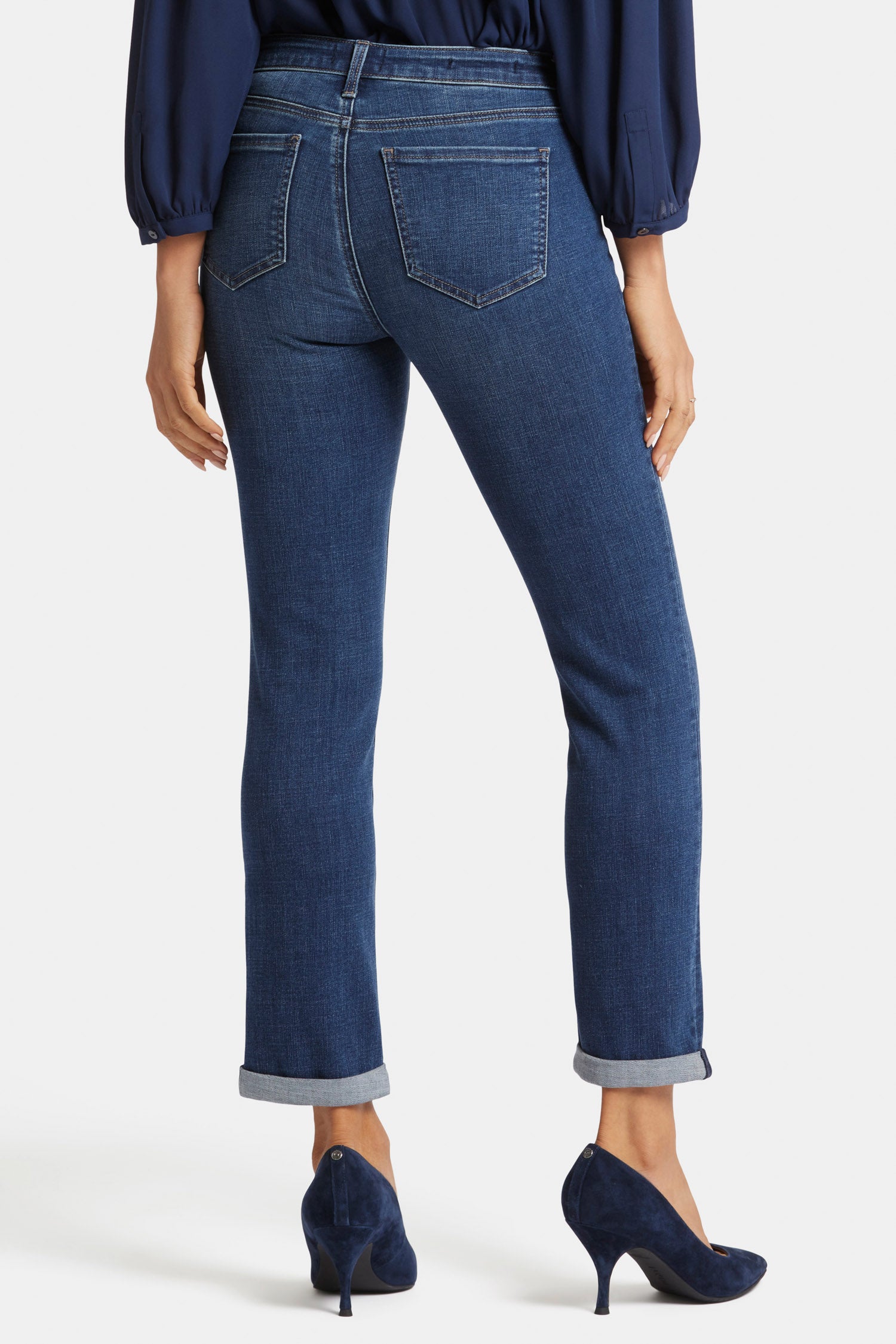 Sheri Slim Ankle Jeans With Roll Cuffs - Wellspring Blue | NYDJ