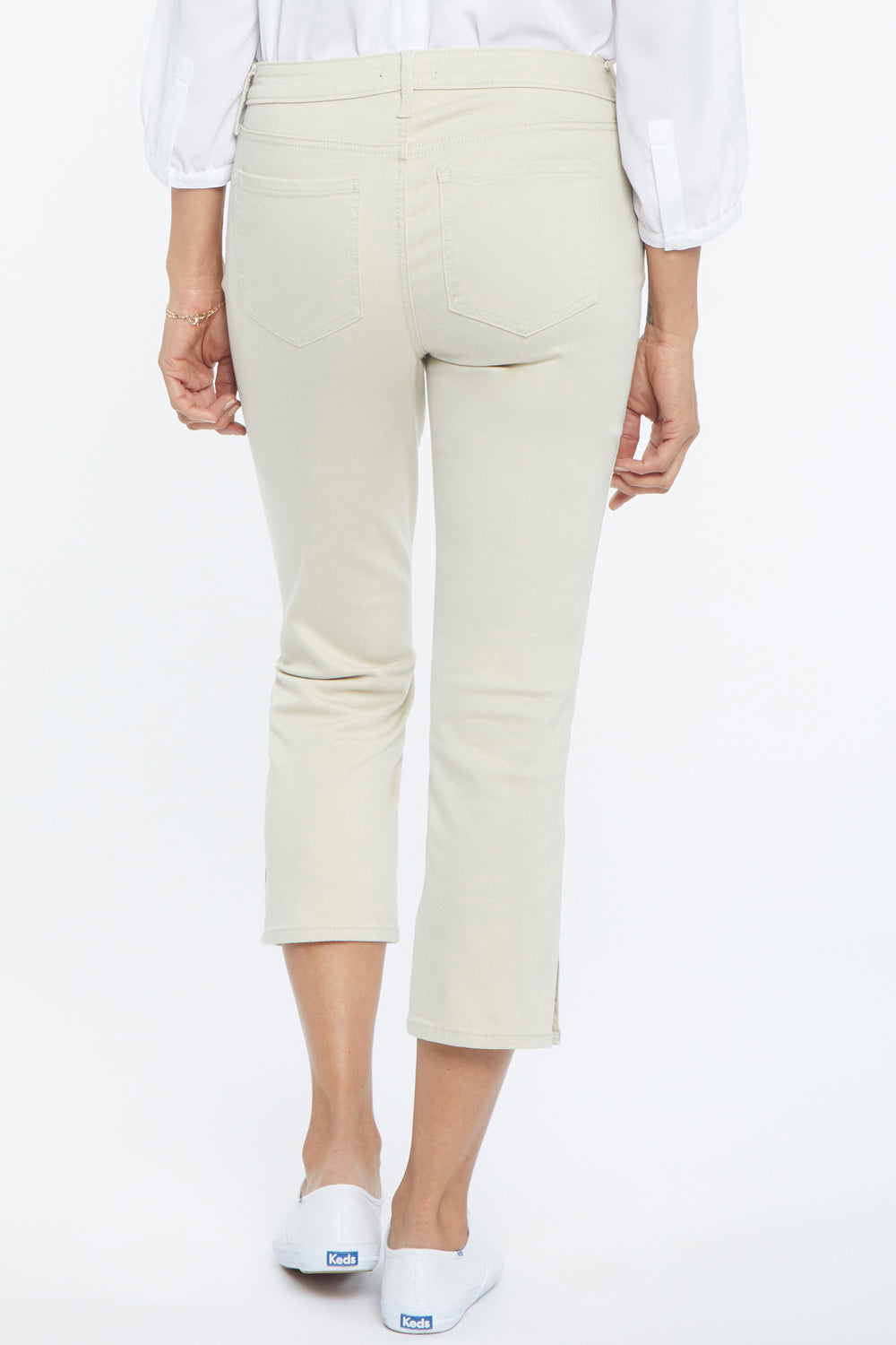 Chloe Capri Jeans With Side Slits - Feather Tan | NYDJ