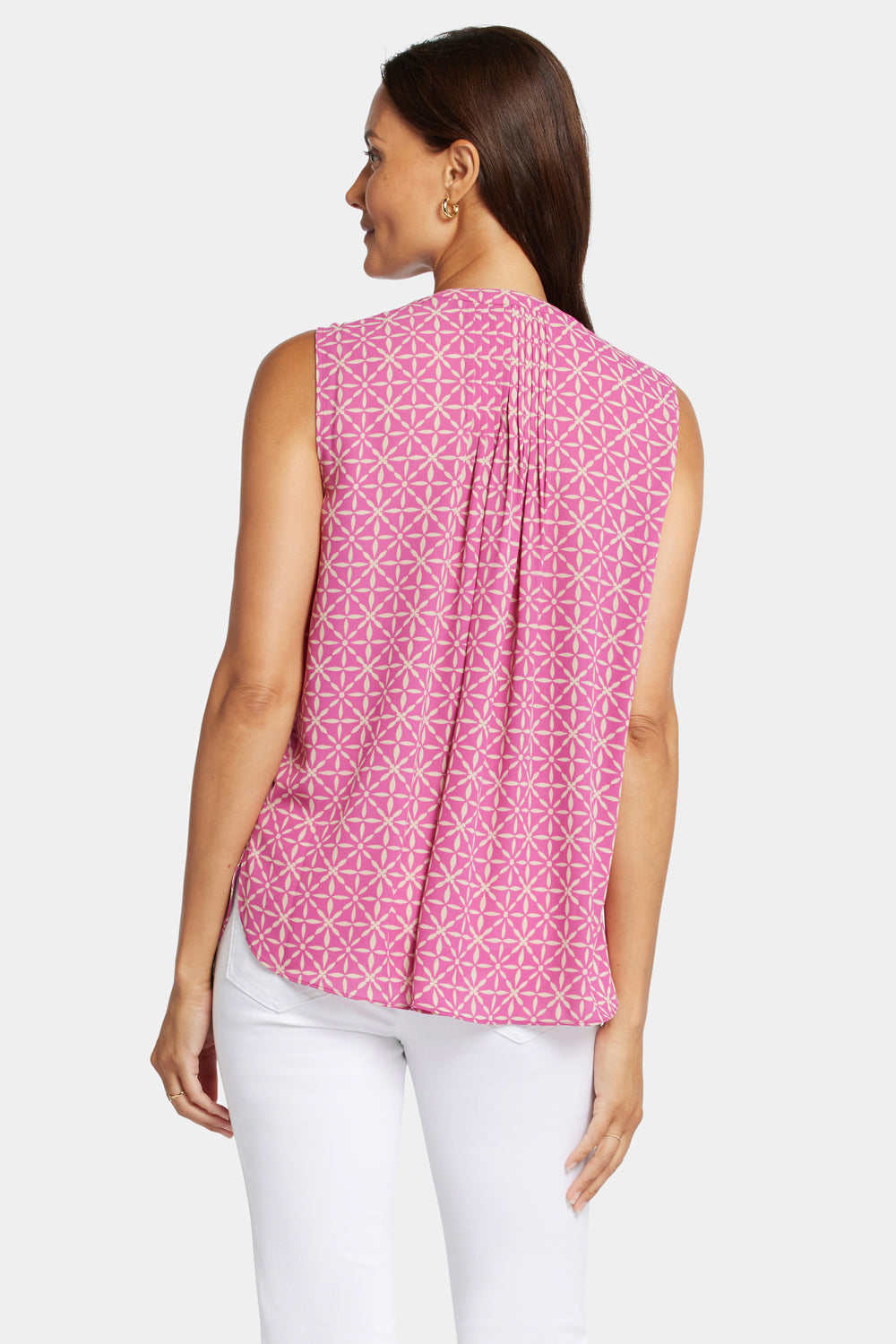 nydj Sleeveless Pintuck Blouse Clearance | Clothing