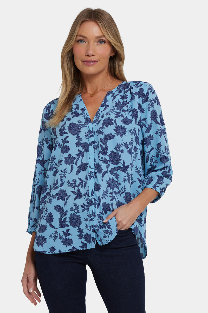 Pintuck Blouse - Villebon Multi | NYDJ