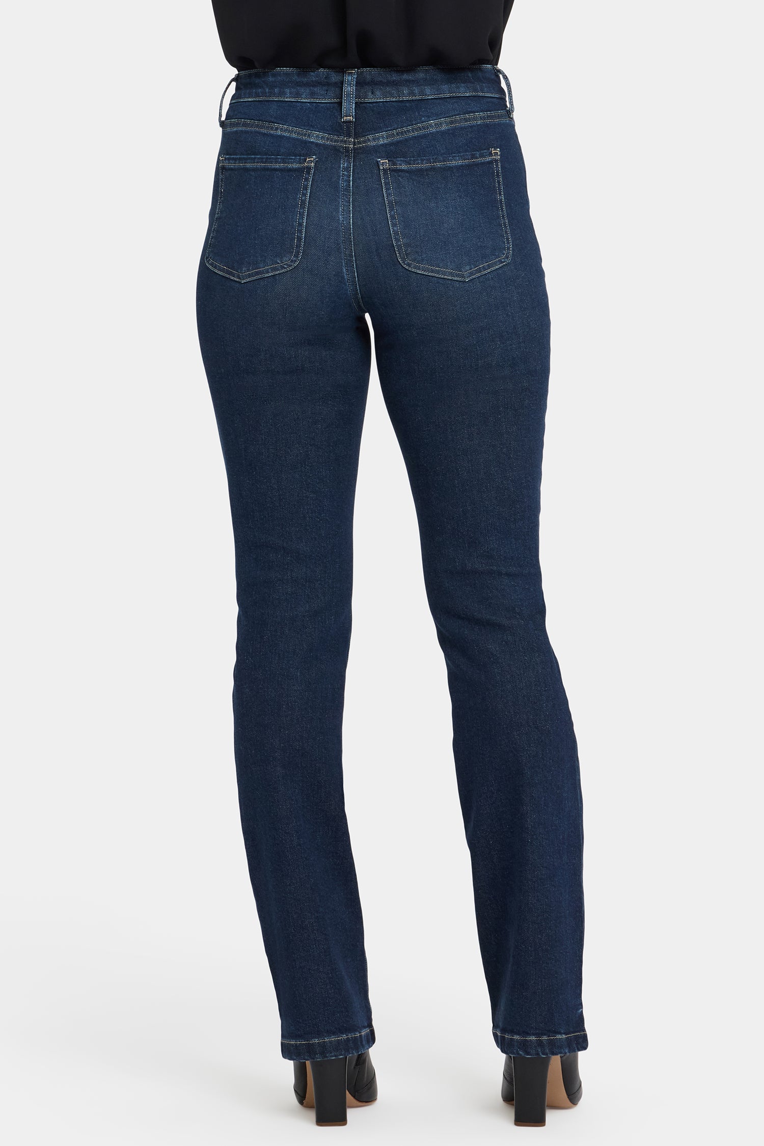Billie Mini Bootcut Jeans With High Rise And Seam Detail - Indigo Seine ...
