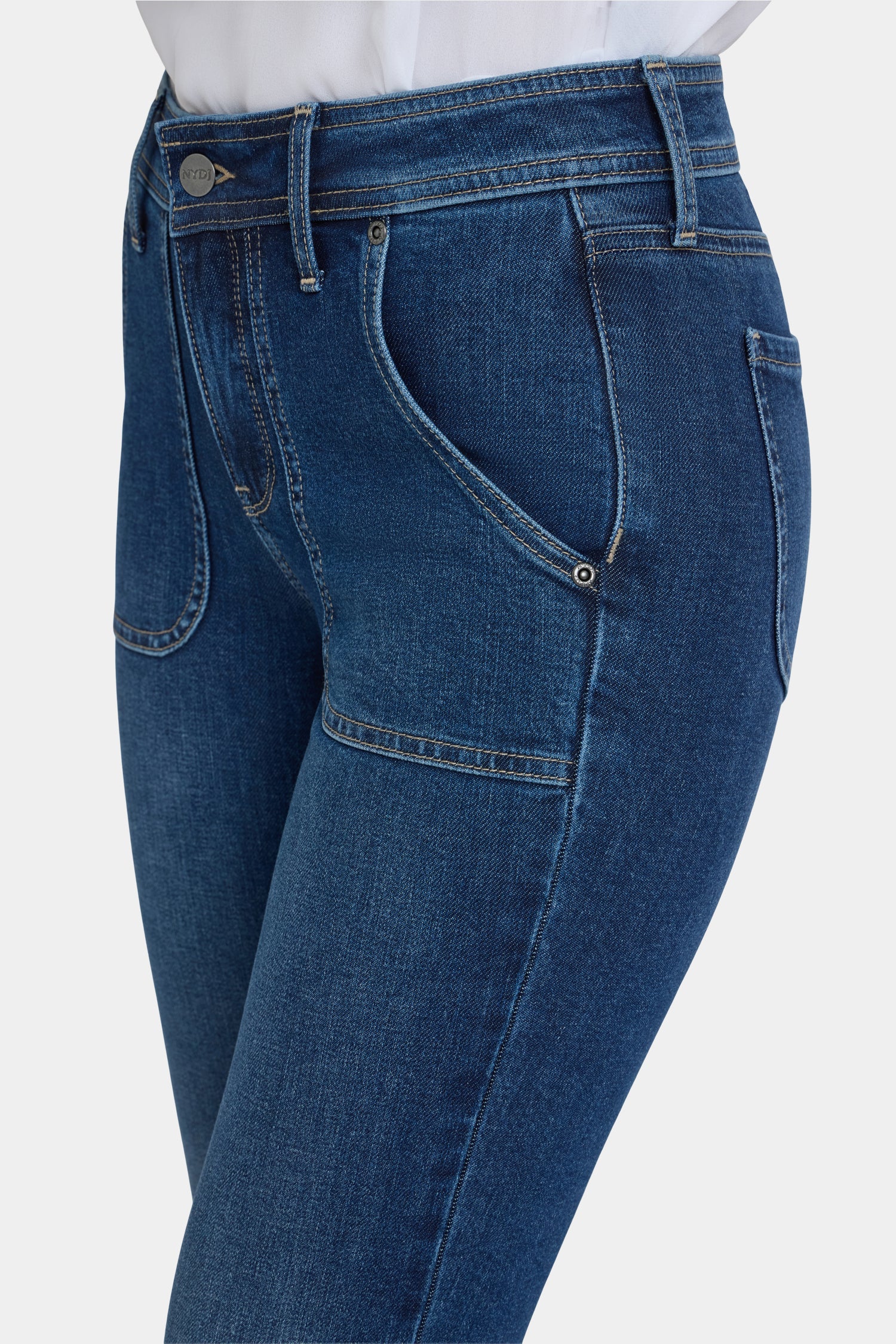 Barbara Bootcut Jeans With Rounded Utility Pockets And 1 1/2" Hems ...