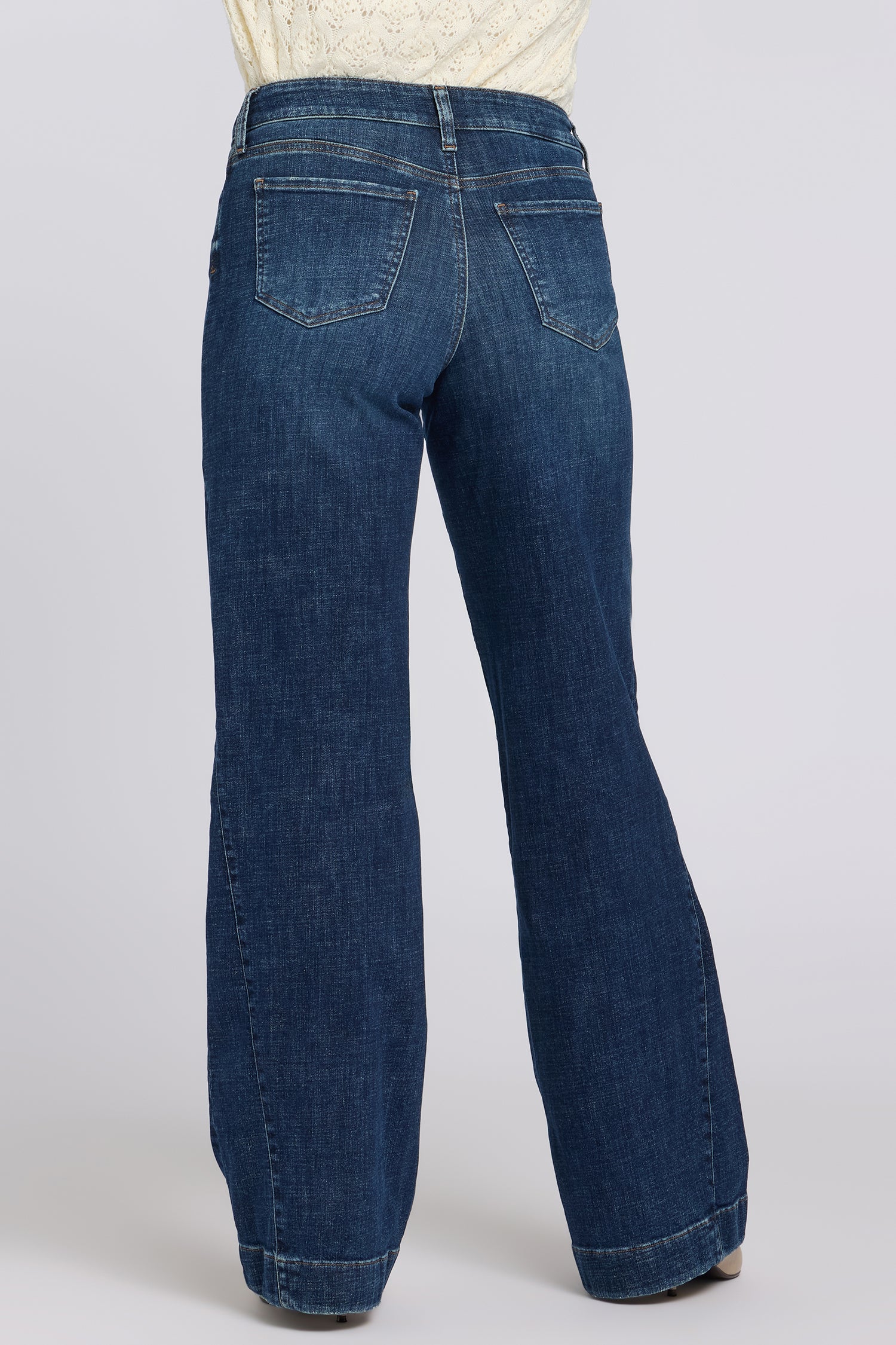 Teresa Wide Leg Jeans With Side Godets - Sunset Villa Blue | NYDJ