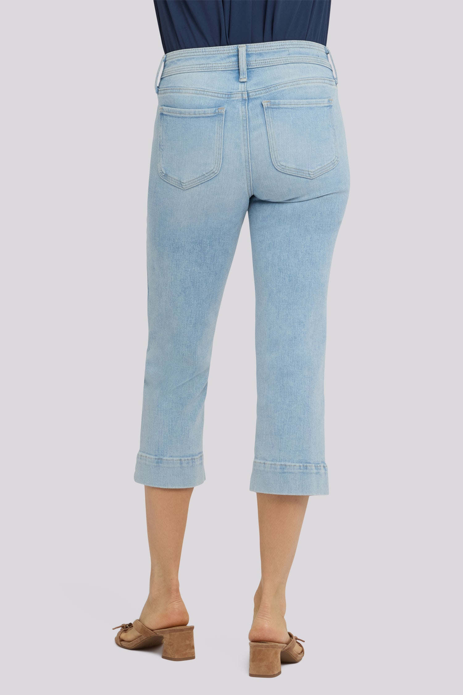 Marilyn Straight Crop Jeans In Re-New™ Denim With Triple Stitching And ...
