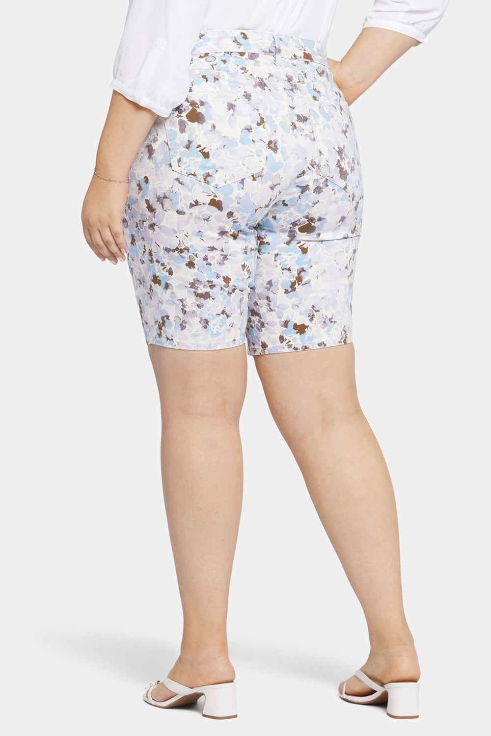 Briella 11 Inch Denim Shorts In Plus Size - Becca Bouquet Multi | NYDJ