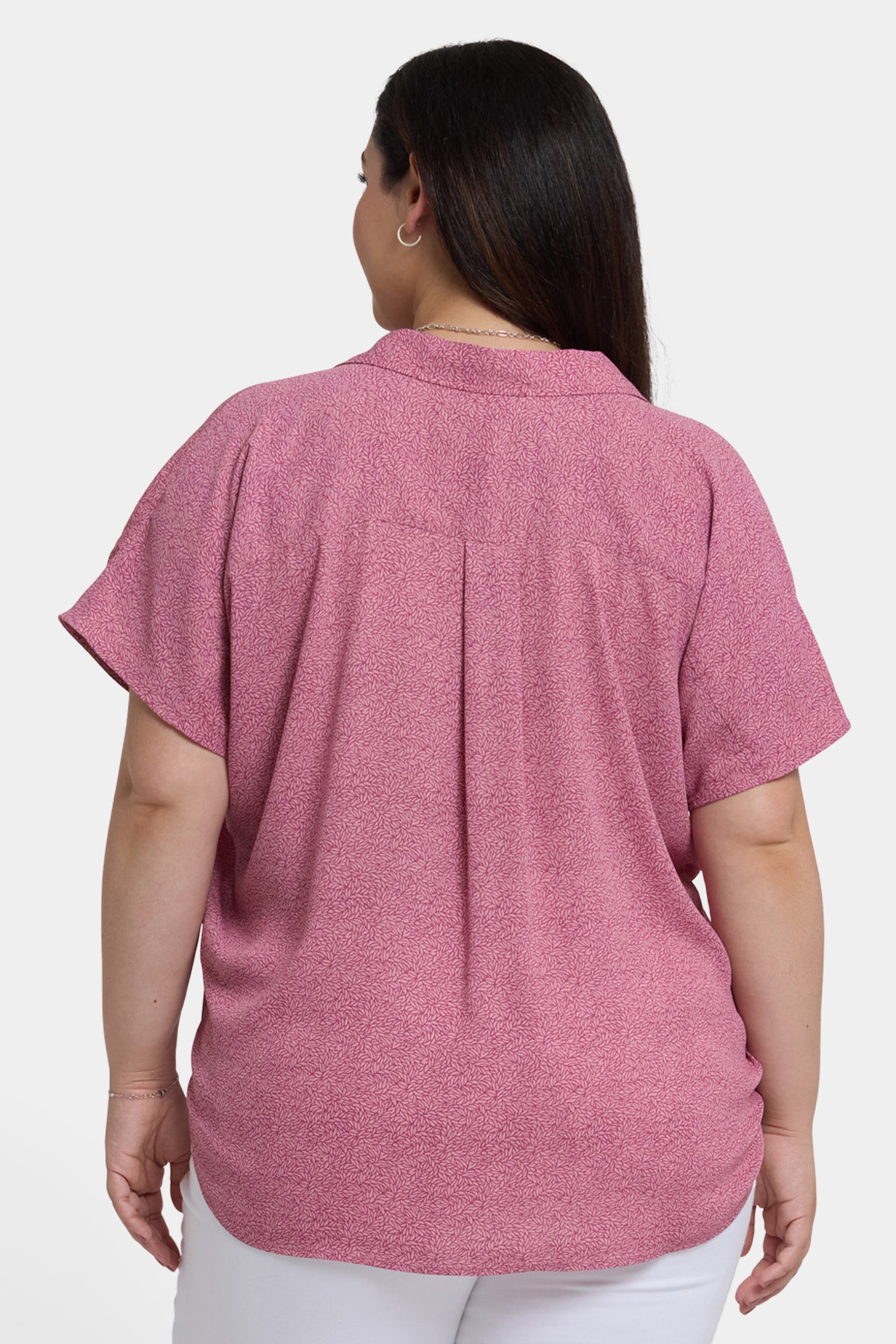 Becky Short Sleeved Blouse In Plus Size - Bonavista Pink | NYDJ
