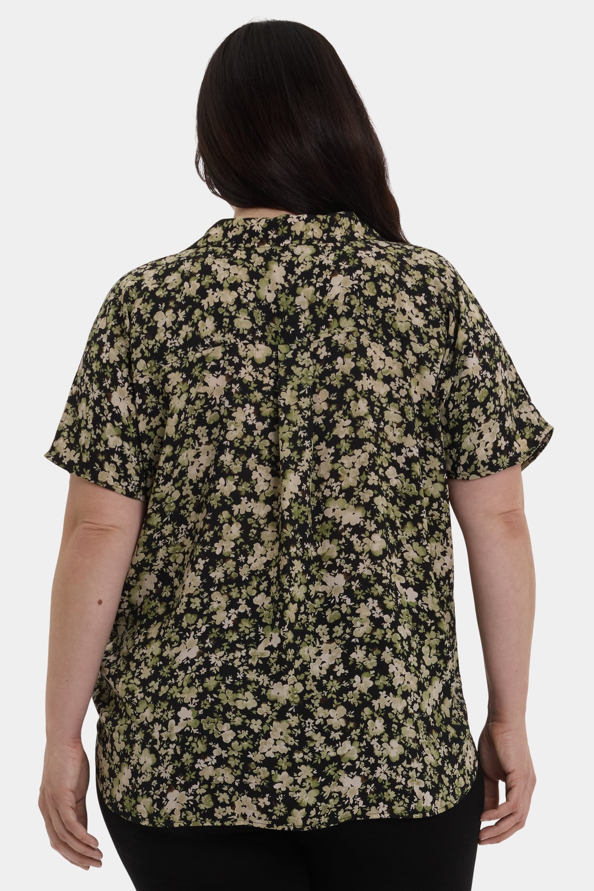 Becky Short Sleeved Blouse In Plus Size - Granada Garden Yellow | NYDJ