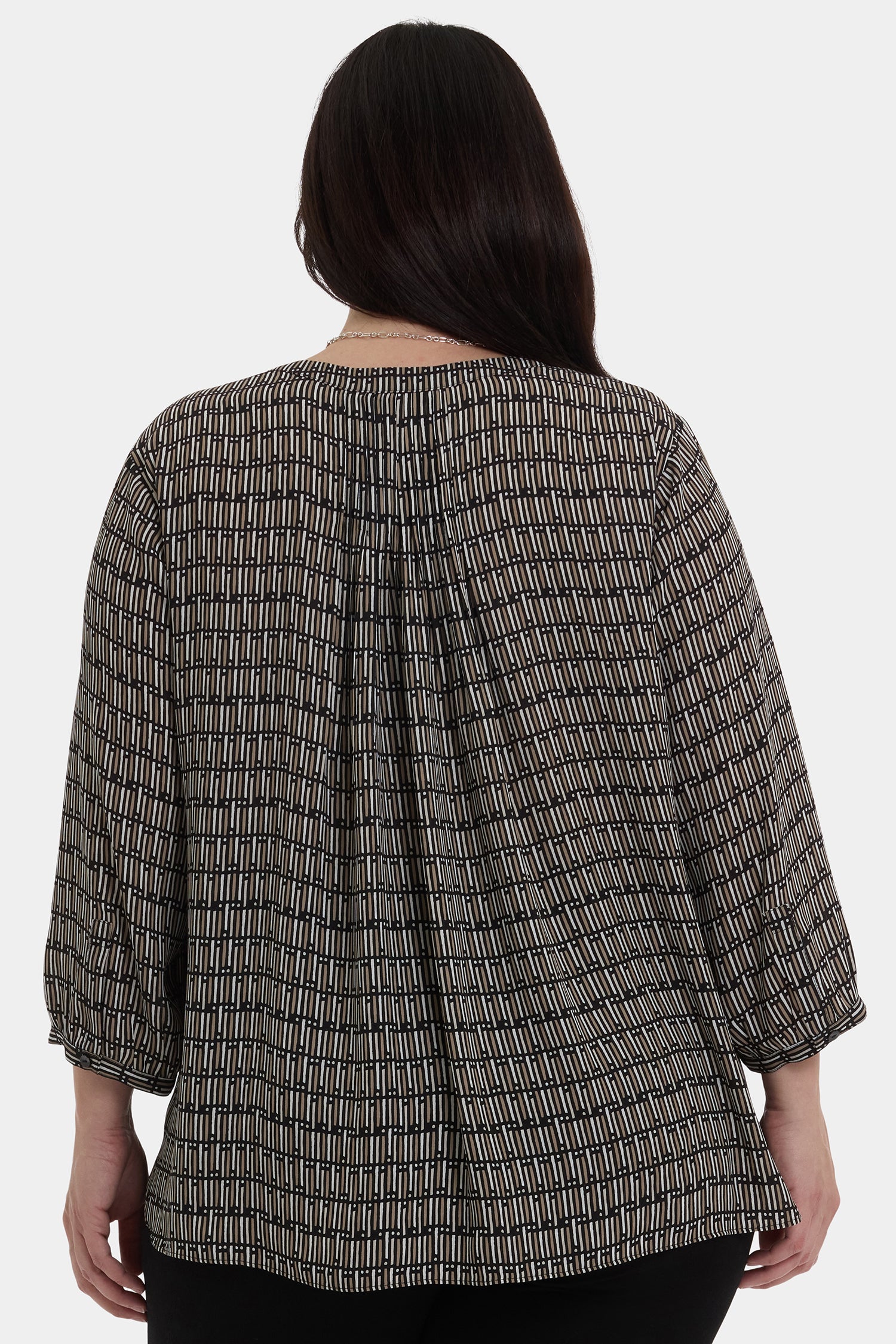 Pintuck Blouse In Plus Size - Arrieta Multi | NYDJ